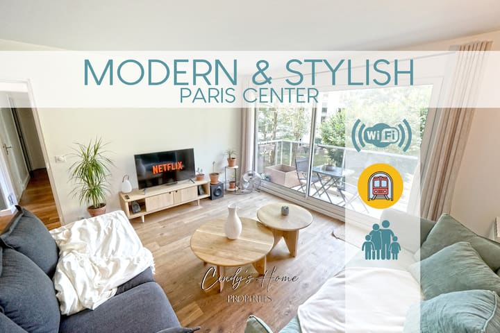 Metro & Green Neighborhood / Modern Apartment - Paris