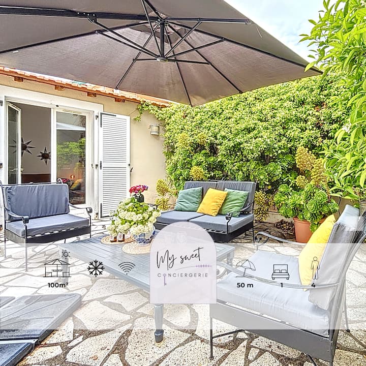 Antibes Centre & Plage- Joli 2p Atypique - Jardin - Antibes