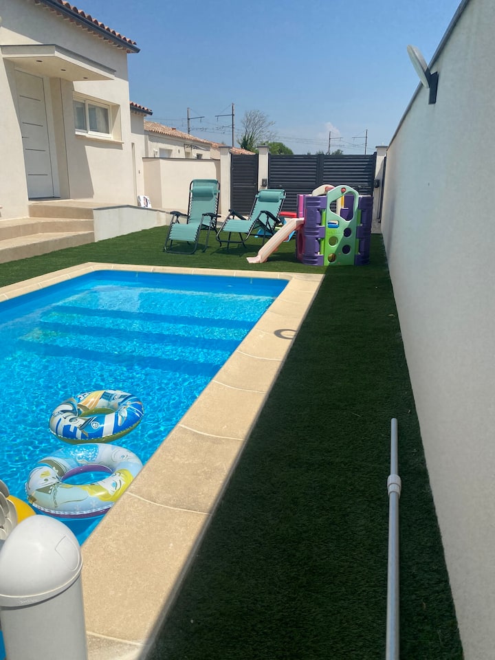 Villa 8 Personnes, Clim, Piscine Et Parking - Orange