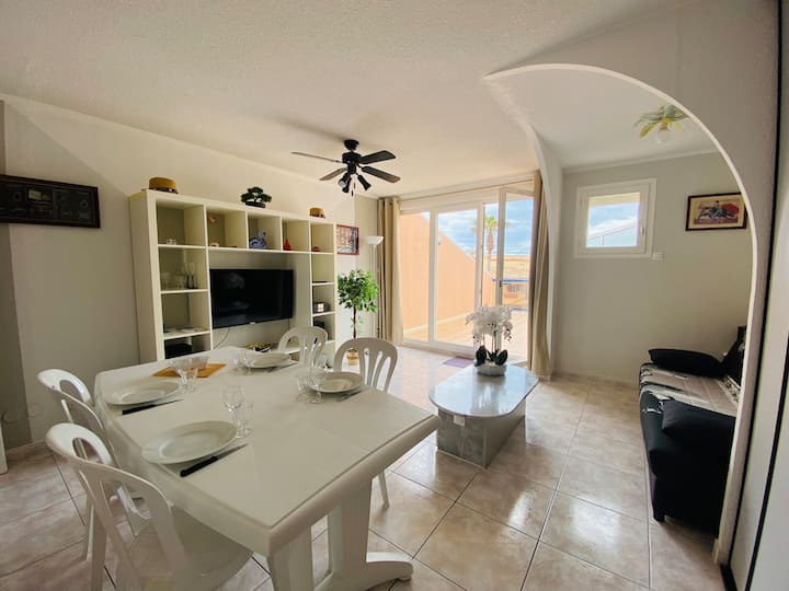 T1 Vu Mer à 50 M De La Plage, Parking Privé - Sainte-Marie-la-Mer