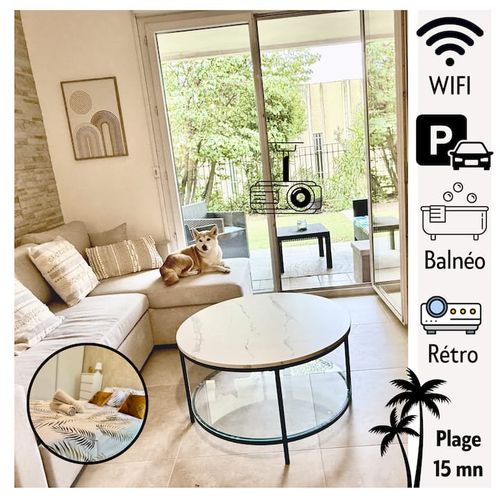 Temple Luxe – Balnéo & Jardin, Wifi, Rétro - Béziers