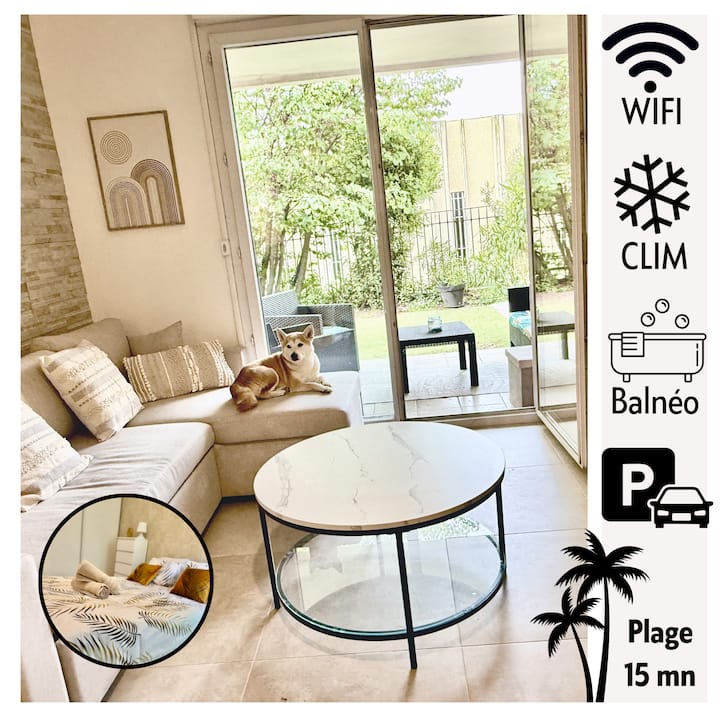 Temple Luxe – Balnéo & Jardin, Clim, Wifi - Béziers