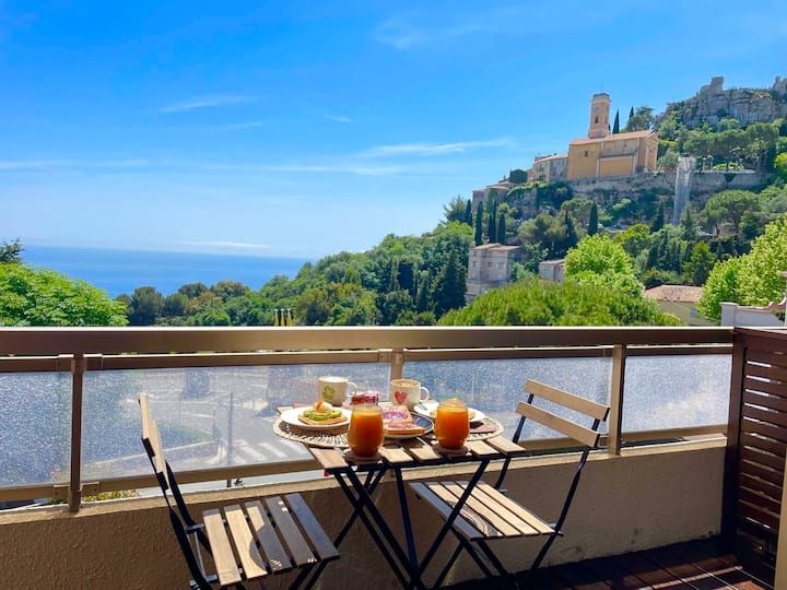 Appartement Cosy Avec Vue Mer à ÈZe Village - Èze