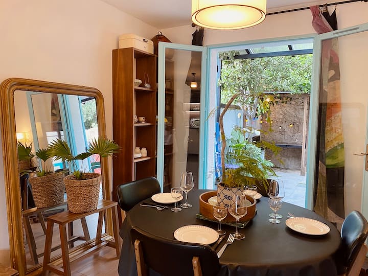 "Maison Bleue" Quartier Haut,clim,parking,jardin - Sète