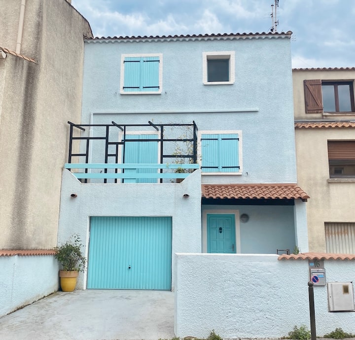 "Maison Bleue" Quartier Haut,clim,parking,jardin - Sète