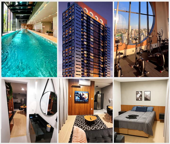 #06 Studio Premium Centro C/ Piscina/academia/vaga - Chapecó