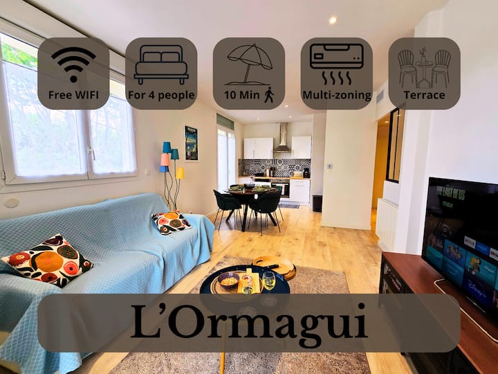 L’ormagui - ÉLégant T3 Avec Terrasse, Plages 10min - 툴롱