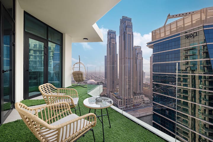 Mahogany | Infinity Pool & Modern Flat 2br 8 Pax - Dubaï