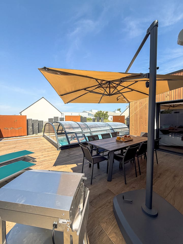 Villa Balzane - Maison Pour 8 Pers. Avec Piscine - Carantec