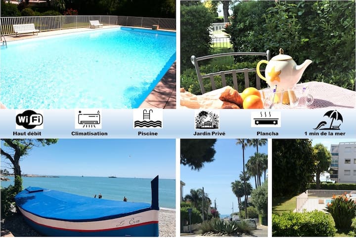 Rez De Jardin Privatif En Bord De Mer - Cagnes-sur-Mer
