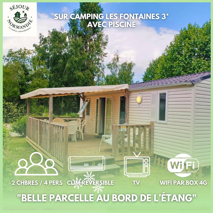 Joli Mobilhome 4 Pers 2 Ch Bord D'étang Au Calme - Anet
