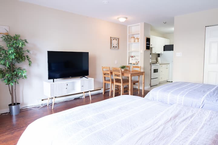 Beachy 2 Bed Studio Suite, Balcony & 4 Min To Lake - 해리슨 핫스프링스