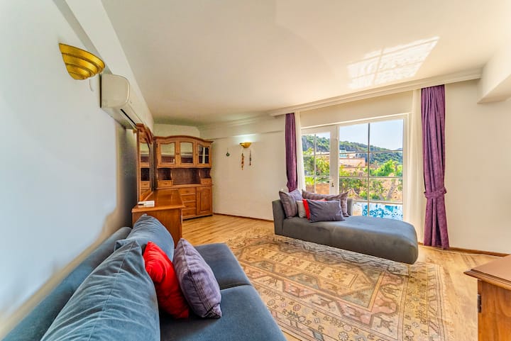 Kalkan Villa Kara Havuzlu Ve Bahçeli Dublex Villa - Kalkan