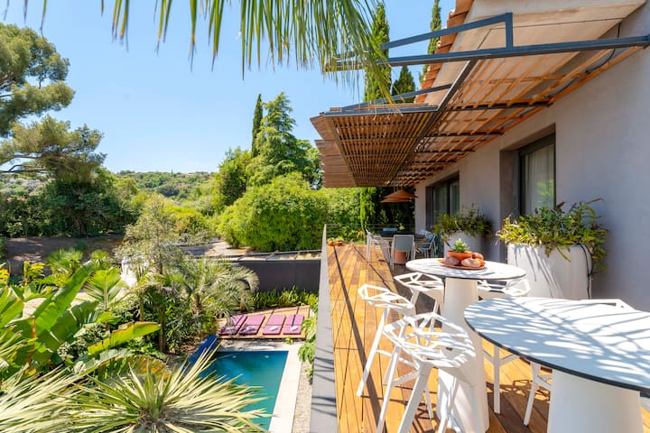 Villa Calme Piscine, Aperçu Mer Et Jardin - Carqueiranne