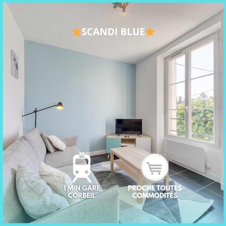 Le Scandi Bleu - Face Gare Corbeil - Cozy Houses - Corbeil-Essonnes