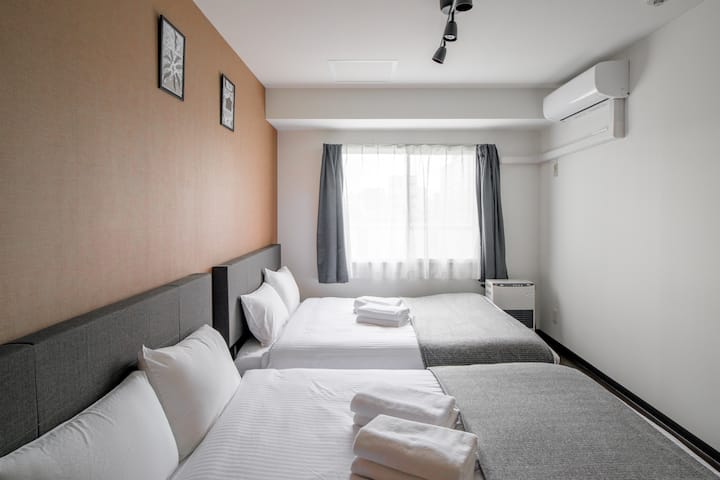 【家族・グループ向け】2寝室/最大6名/静か/観光スポット/中心部アクセス良好/札幌を全て楽しめる - Sapporo