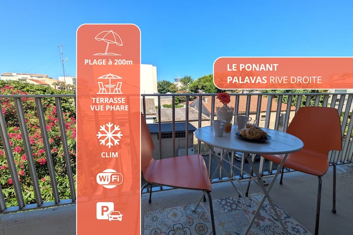 Studio Terrasse *Plage à 3 Min *Clim *Wifi *Park - Palavas-les-Flots