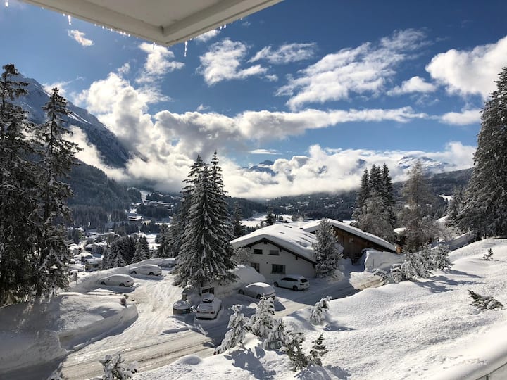 Wohnung Mit Balkon - Blick Auf Heidsee Und Rothorn - Arosa