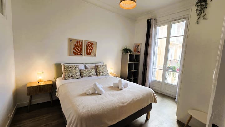 T3 Climatisé – Idéal Famille, Centre & Transports - Nice