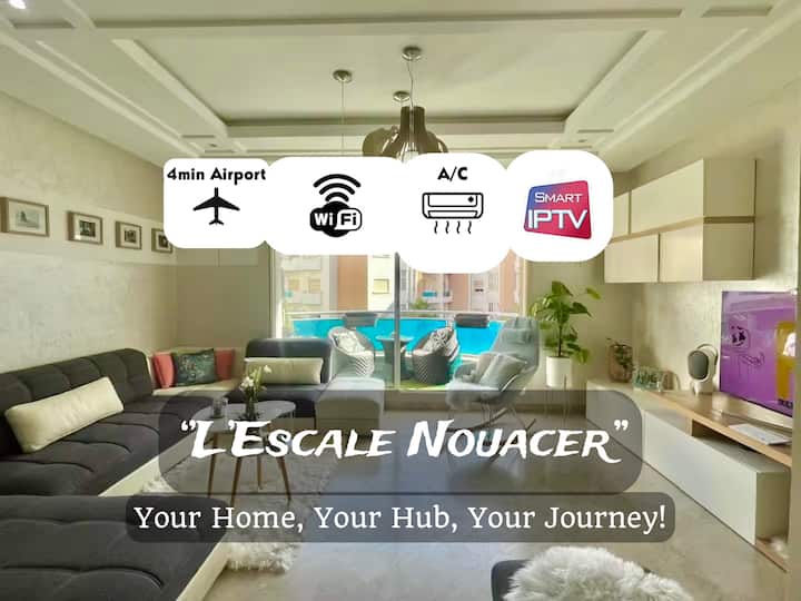 «L’escale Nouacer» Appt Cosy En Résidence Piscine - Nouaceur