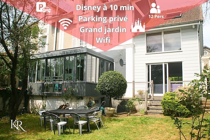 Maison Cosy 12 Pers. – Jardin, Bbq & Parking Privé - Disneyland Paris