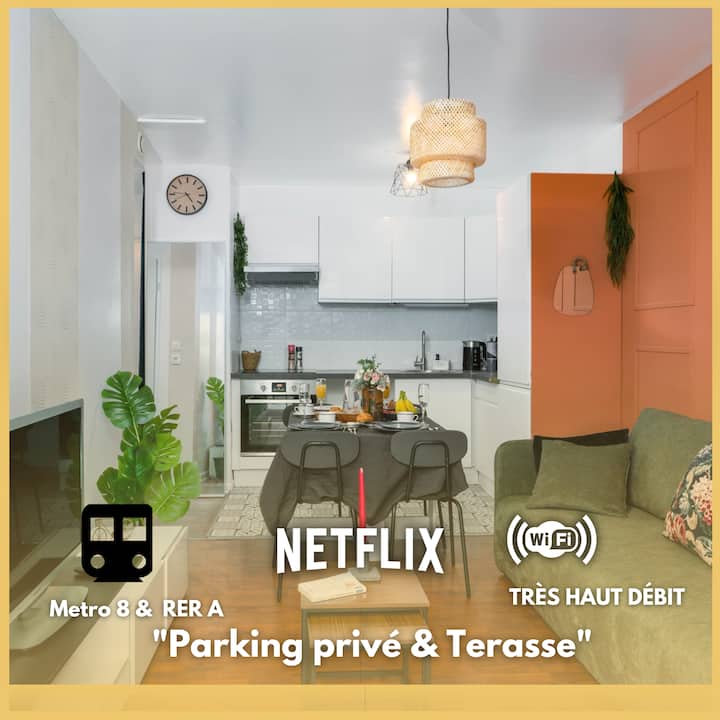 *4p/métro8 &Rera/parking*privé/hôpitalhenri Mondor - Créteil