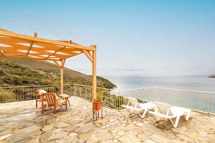 My Greek Home- Seaview Rooftop 2level Family Home - Marmari