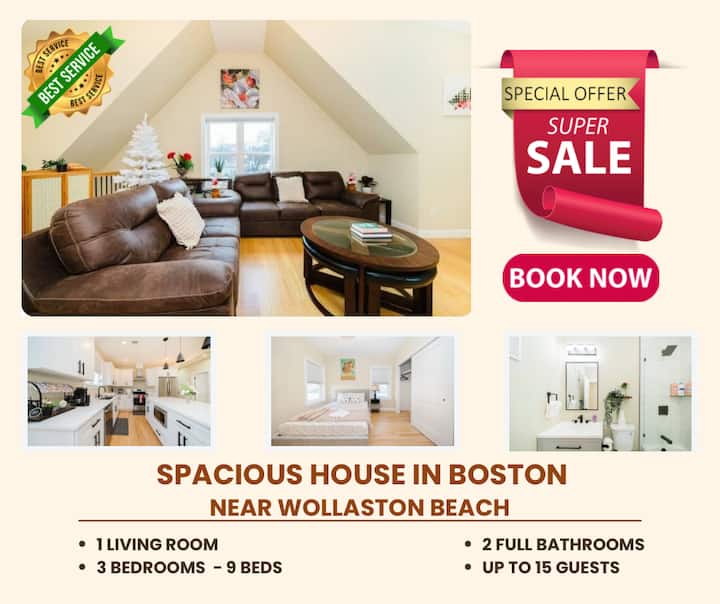 60/3 - 3br Boston | Sleek Apt Near Franklin Park - Dorchester, MA