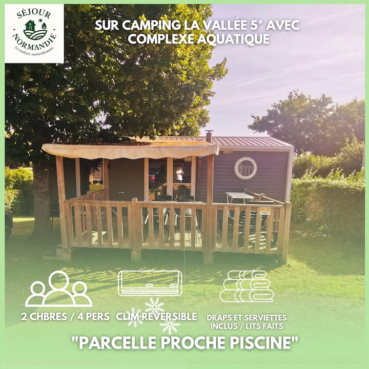 Mobilhome Cosy 4 Pers 2 Chambres Camping 5* - Houlgate