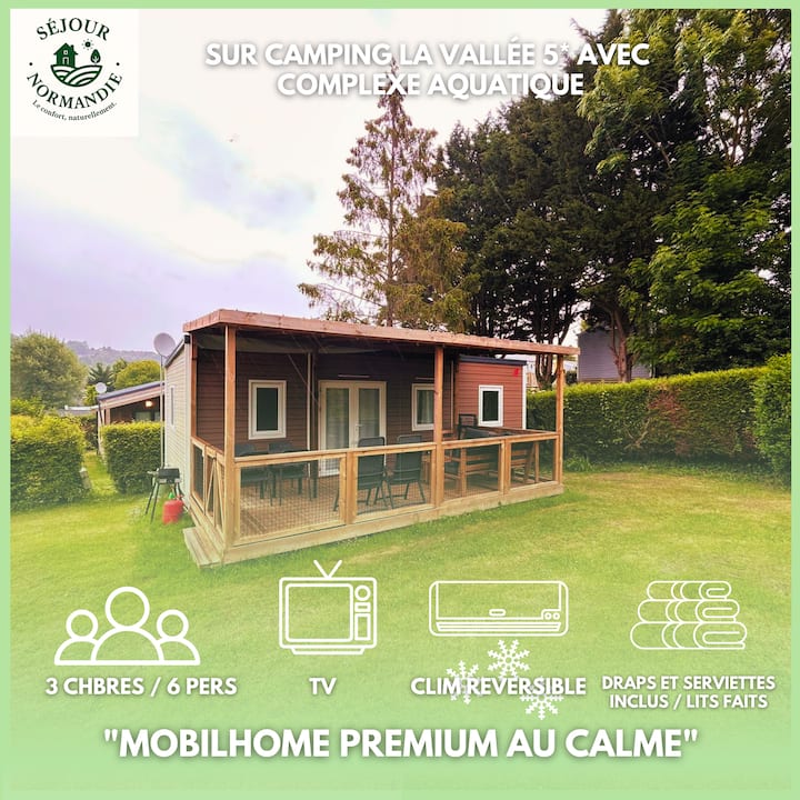 Mobilhome Premium 3 Chambres 6 Personne Camping 5* - Houlgate