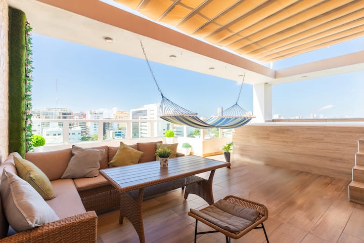 Jacuzzi Spa Privado Penthouse Bellavista 10 Person - Santo Domingo