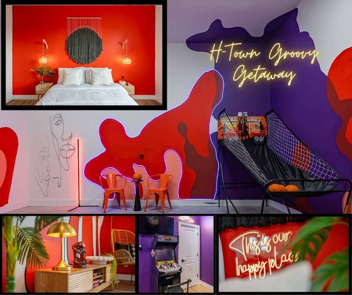 Superhost-sleeps 14| Game Room + Rooftop Vibes - Houston