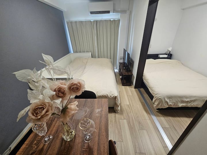 Stunning View!/new Apt/4ppl/2 Beds/7–10min Subway - Osaka, Japan