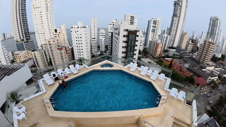 Spacious 4br Ocean View | Bocagrande Beach - Cartagena