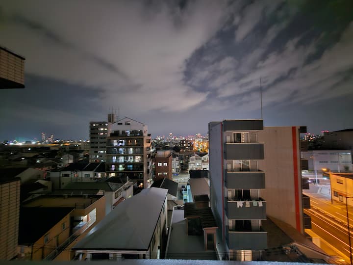 Stunning View!/new Apt/4ppl/2 Beds/7–10min Subway - Osaka