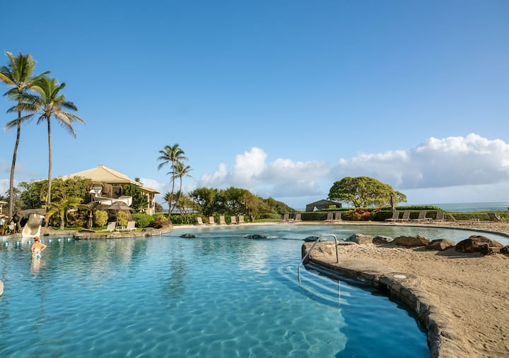 Ground Floor | Balcony To Pool Access & The Beach - Lihue, HI