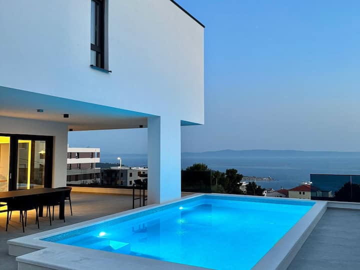 New Villa Ina With Pool, Sea View - Makarska