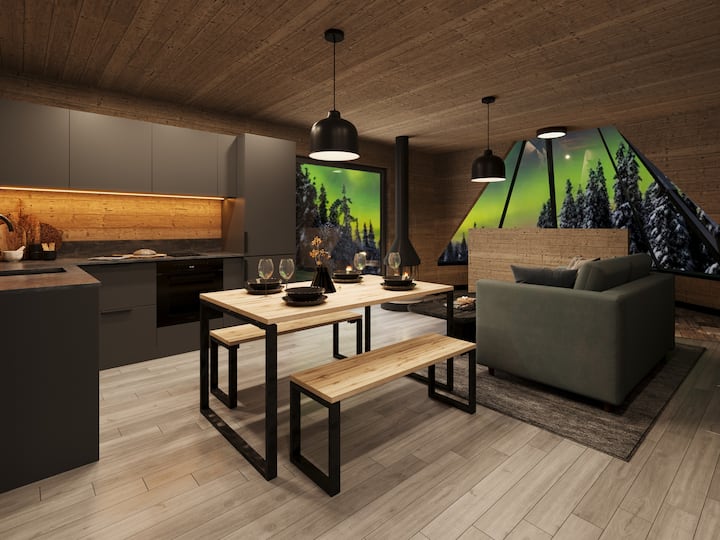 Hidden Aurora Hut With Jacuzzi - Laponia