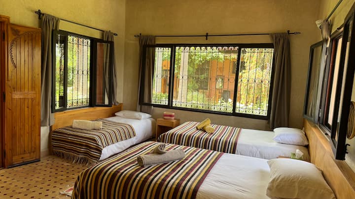 Chambre Triple - Dar Tidyan Maison D'hôtes- Ourika - Ourika