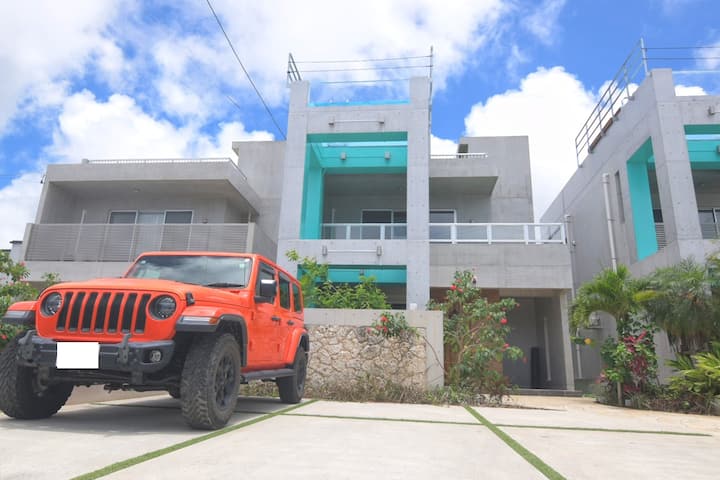 Crystal Sky Pool 最大10名｜サウナ、bbq、ペット可｜jeep貸出 - 宮古島
