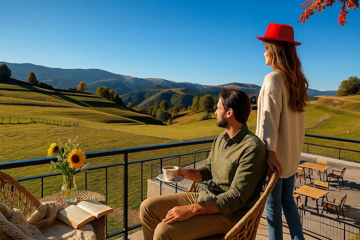 Cozy Twin Room | Mountain View & Private Balcony - Jina
