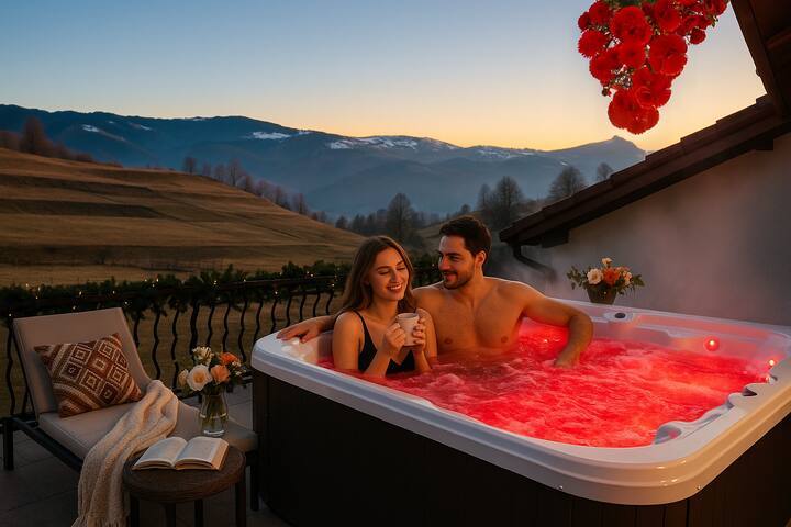 Elegant Hilltop Suite | Private Jacuzzi Bliss - Jina