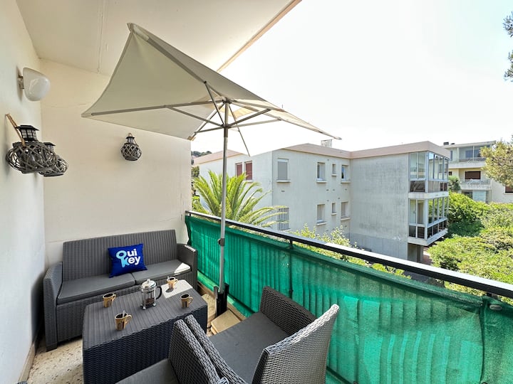 Plage Bonnegrâce à 2 Min, 65m² 2 Balcons - Six-Fours-les-Plages