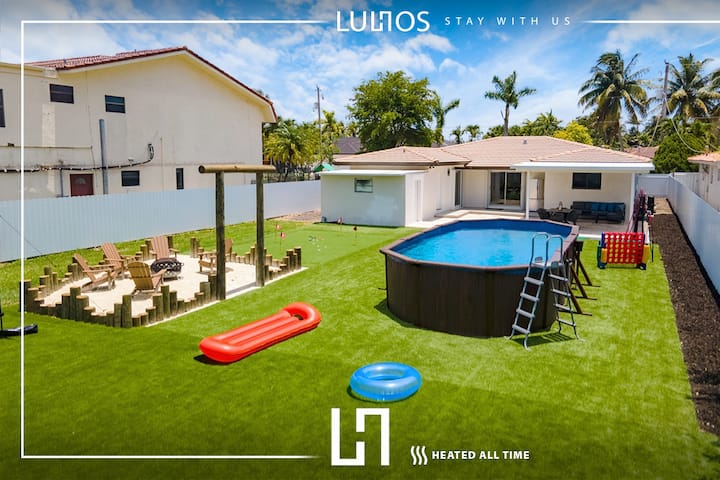 Game Retreat: Pool, Mini Golf & Firepit - Westchester, FL