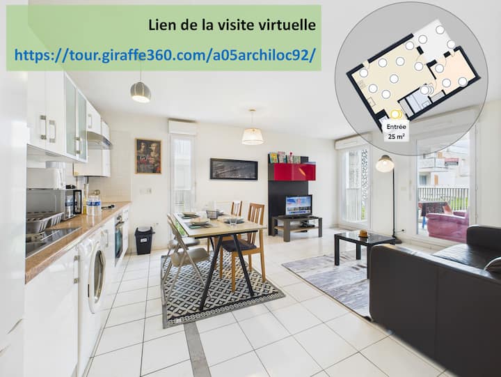 Cosyhome In Paris, Gare Et Terrasse - Gennevilliers