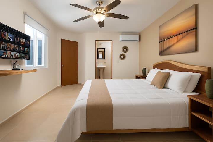 Suite King W/ Priv Balcony - Beach 11 Min- W/pool - Cancún