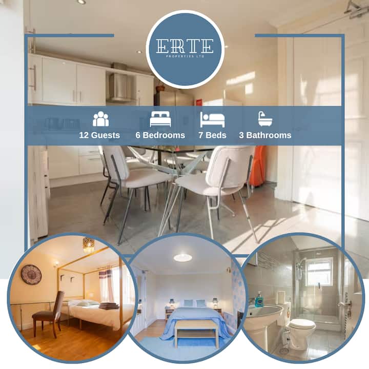 Free Parking | 7 Beds | Contractor & Large Groups - Wokingham