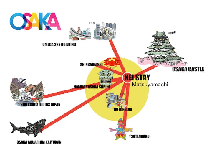 1max 3 People Conveniently Located Guesthouse - Osaka
