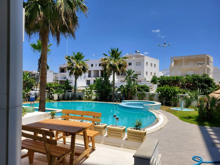 Résidence Avec Piscine à Hammamet - Nabeul