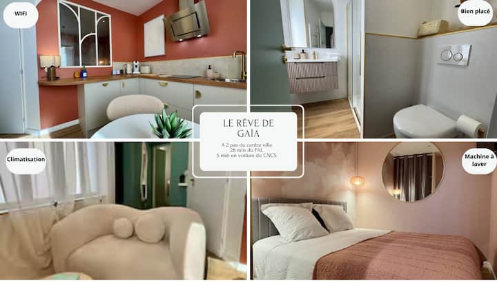 Appartement « Le Rêve De Gaïa »
Climatisation,wifi - Moulins